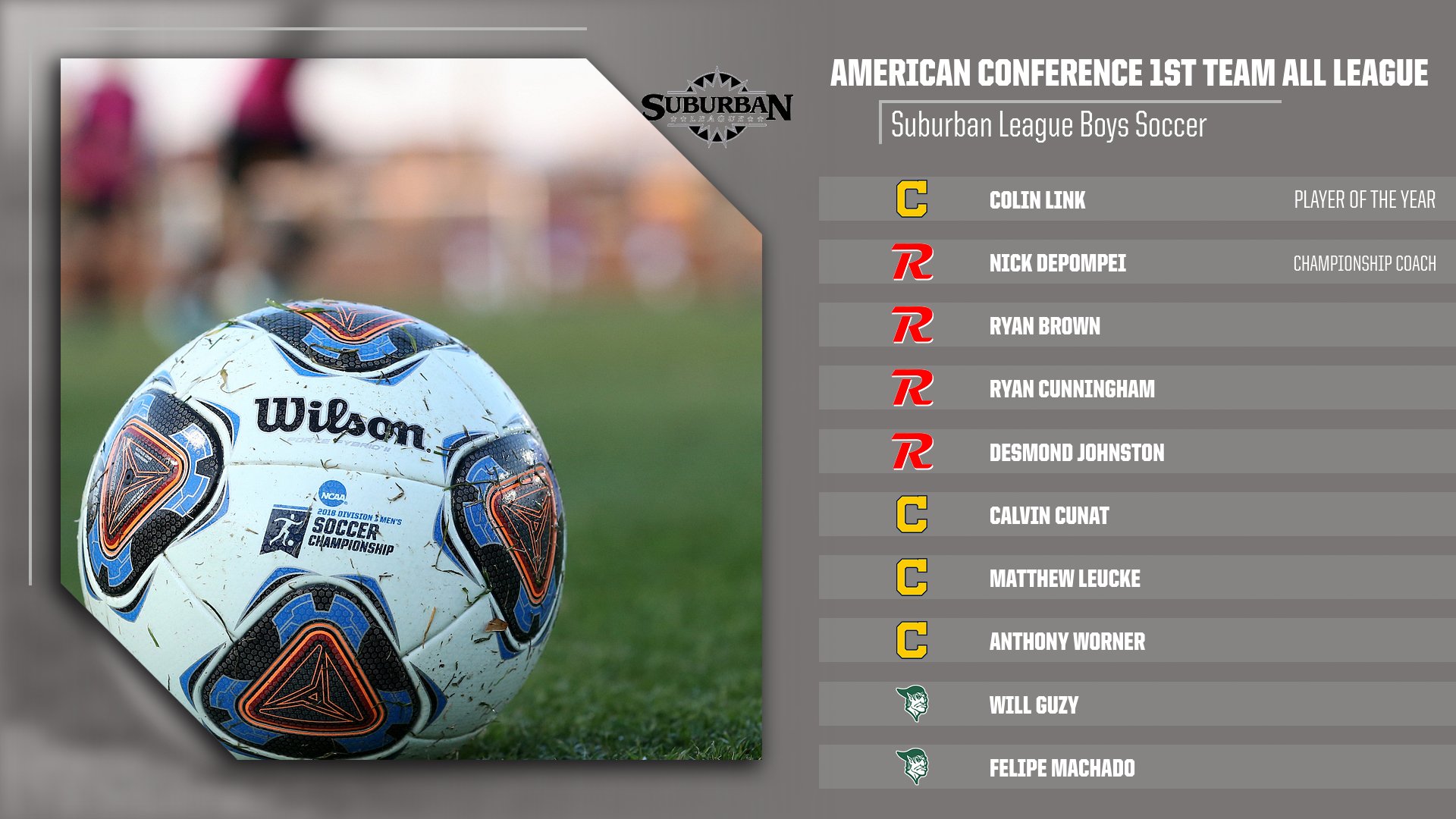2022 Suburban League Awards– American Conference Boys Soccer | Suburban ...