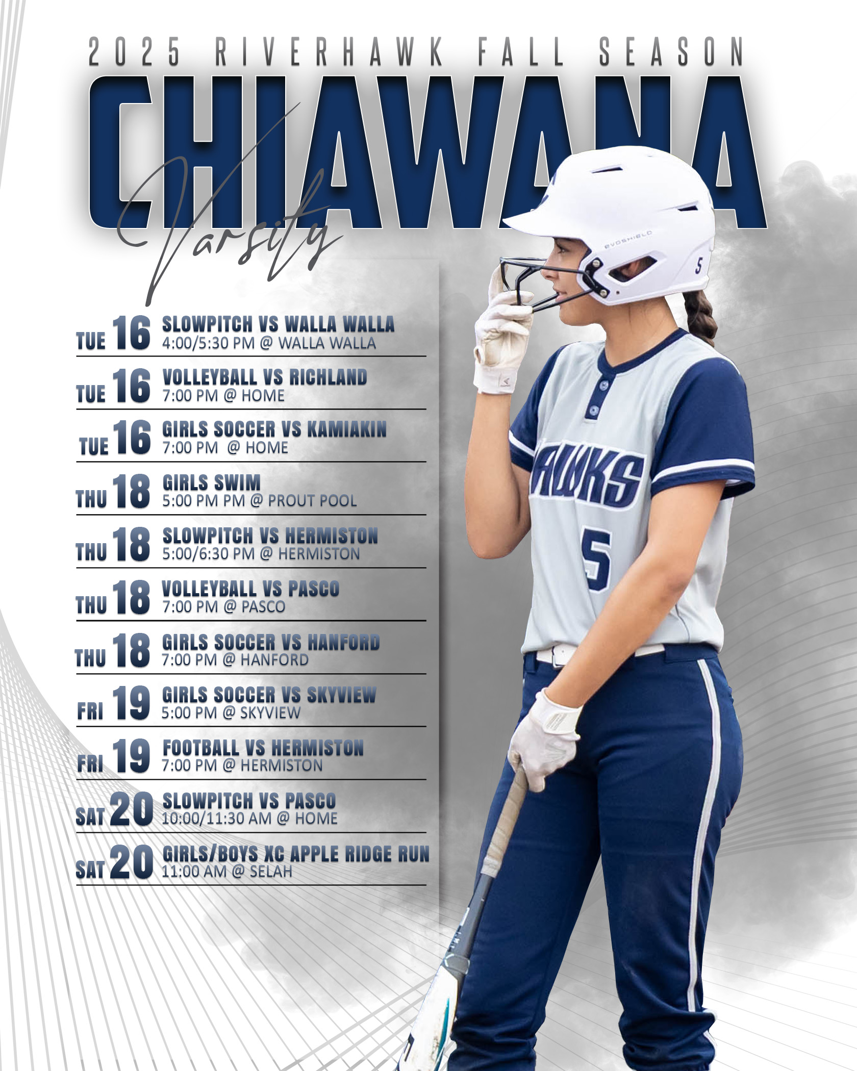 Varsity Events This Week: 09/15-09/20 | Chiawana High School (WA)