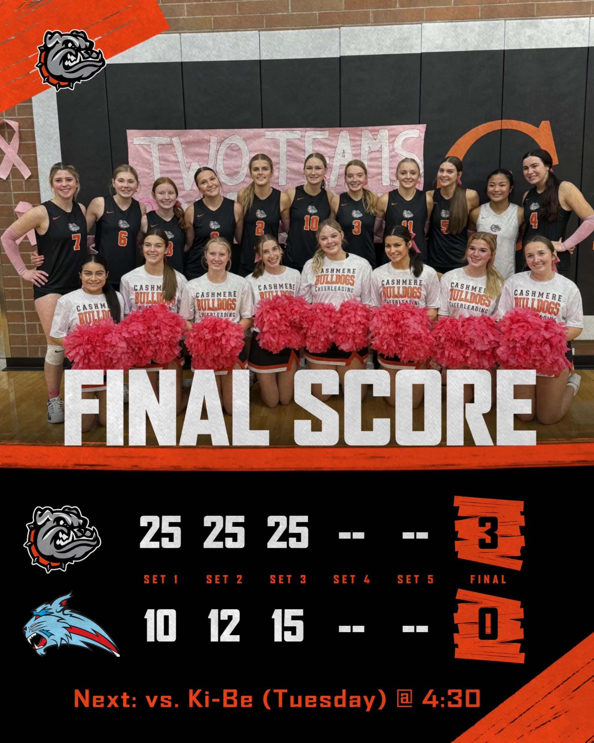 Volleyball: Bulldogs Dominate Eastmont in Dig Pink Victory | Cashmere ...