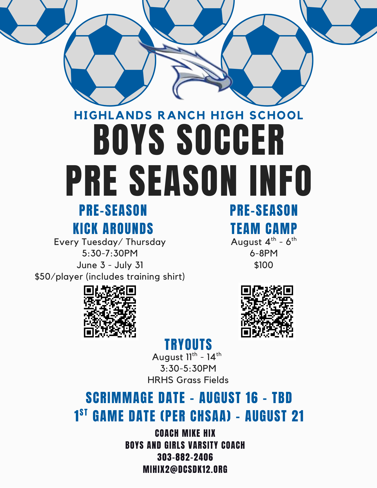 Summer Athletic Camp Information | Highlands Ranch