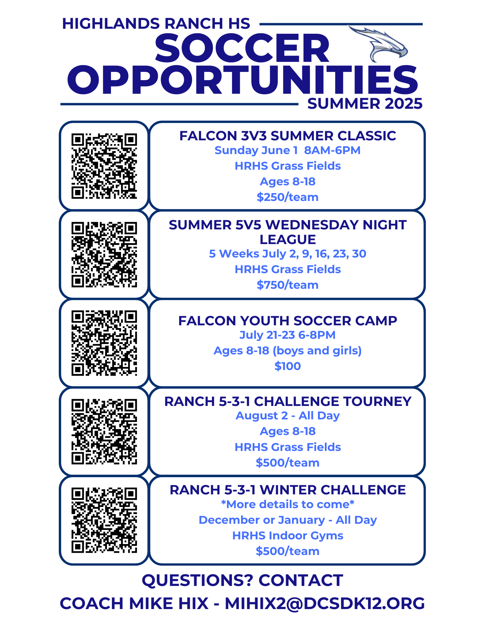 Summer Athletic Camp Information | Highlands Ranch