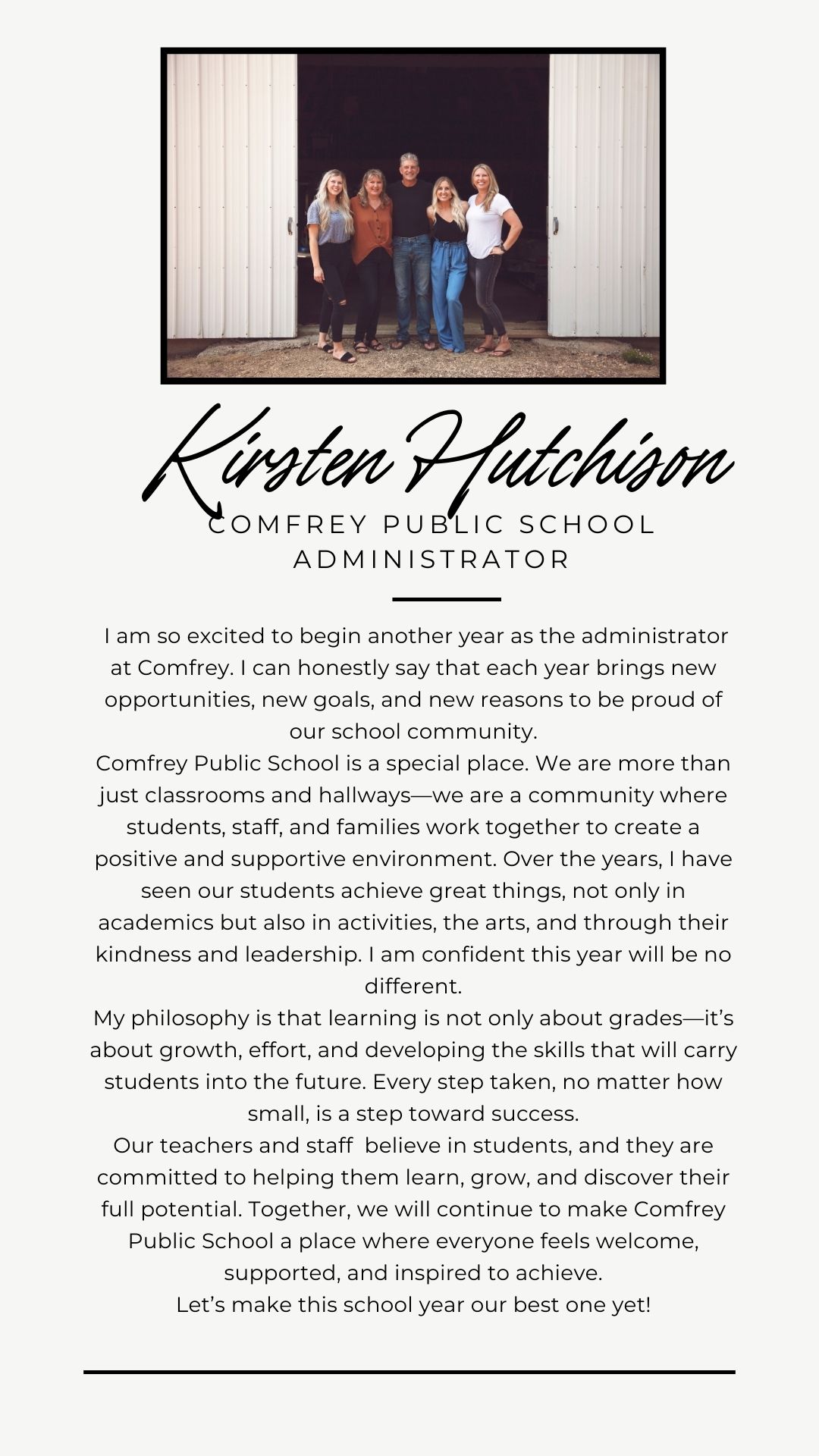 Kirsten Hutchison | Comfrey Public School