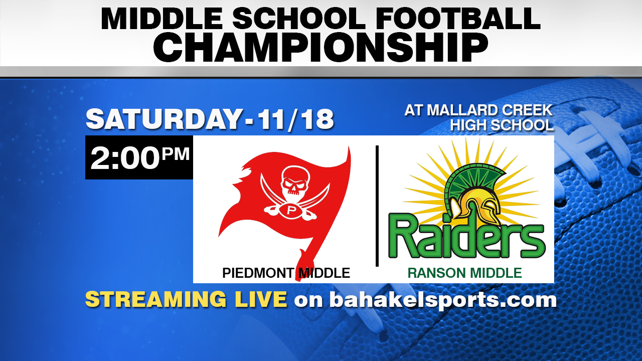 Piedmont and Ranson Face Off in the Middle School Football Championship ...