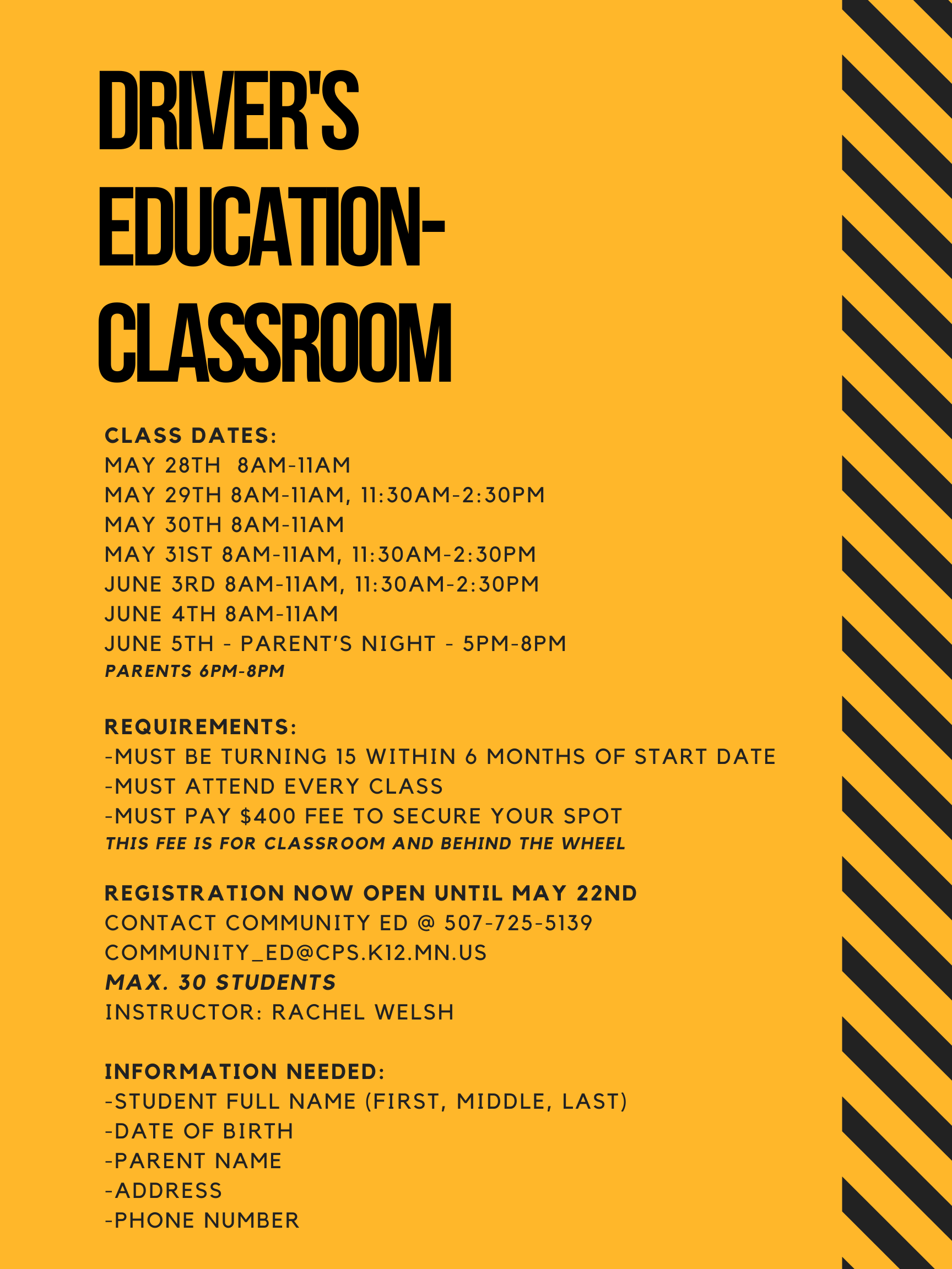 Driver’s Education | Caledonia Area Public Schools ISD 299